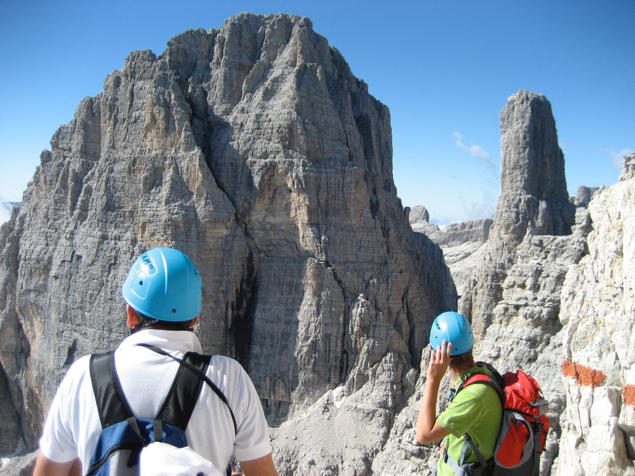Via Ferrata Bocchette in the Brenta Dolomites - hut to hut guided trek